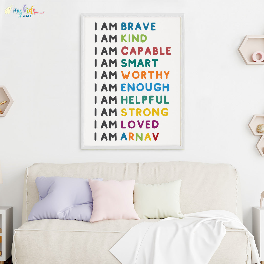 Positive Affirmations & Emotions Personalised Wall Art (Big Frame) – My ...