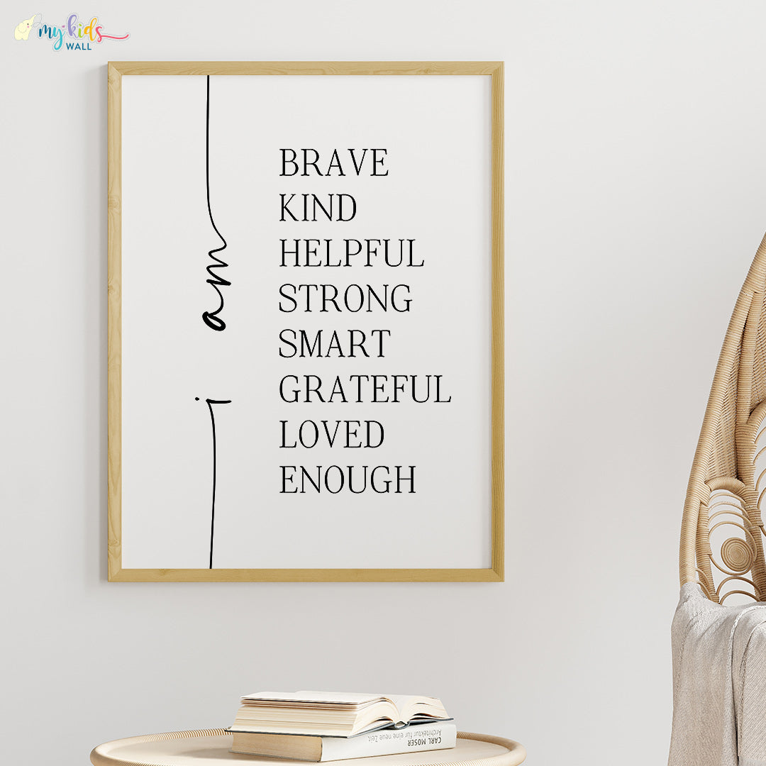'Positive Attitude & Affirmations' Wall Art (Big Frame) – My Kids Wall