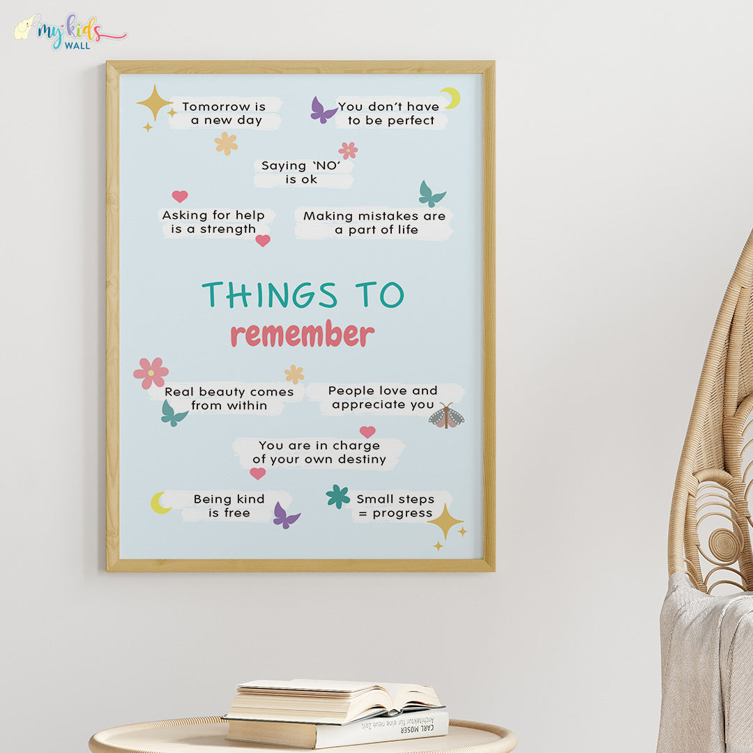 'Positive Things to Remember' Wall Art (Big Frame) – My Kids Wall