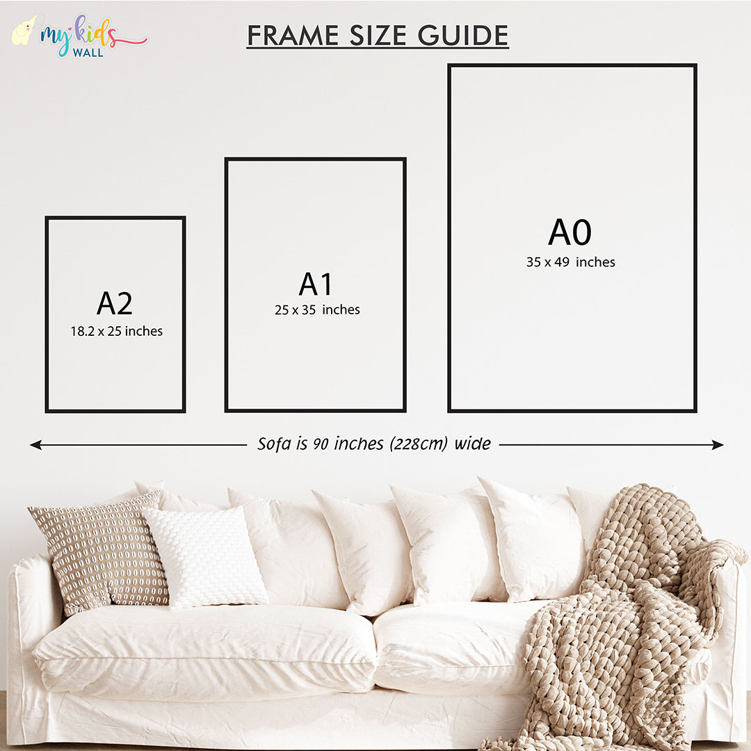 'Daily Positive Affirmations' Wall Art (Big Frame) – My Kids Wall