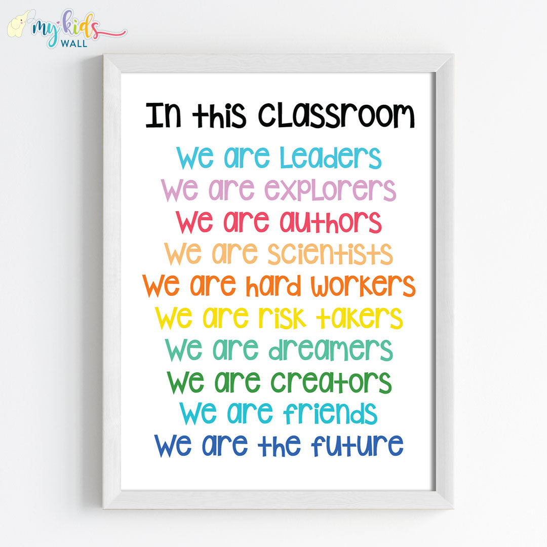 In This Classroom Etiquette Motivational Wall Art (Framed) – My Kids Wall