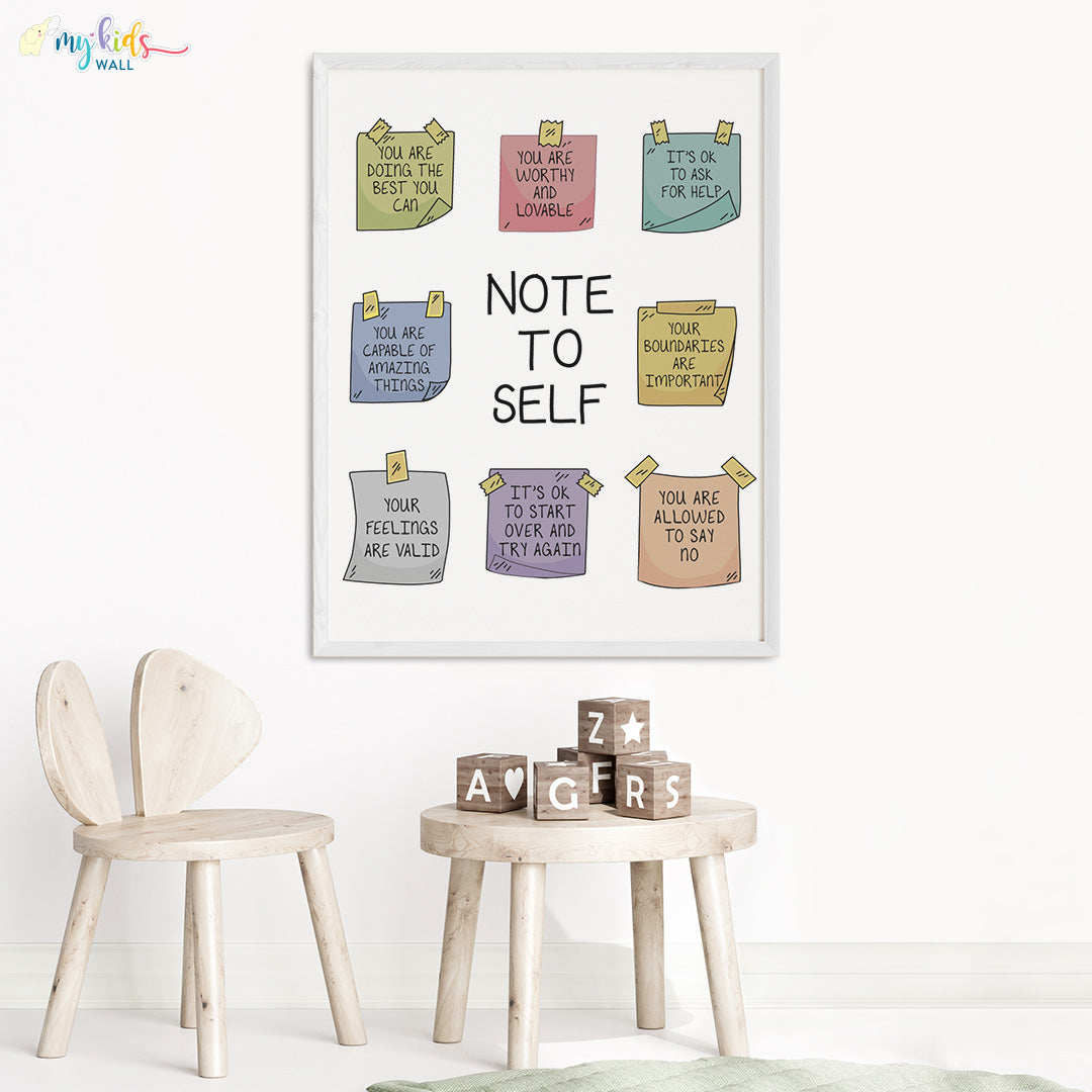 'Notes to Self' Wall Art (Big Frame) – My Kids Wall