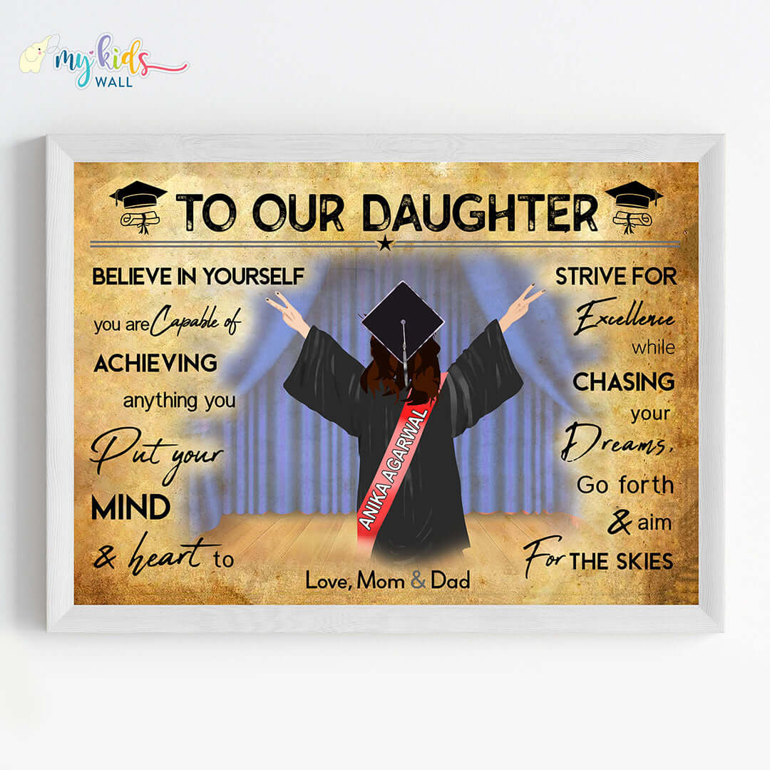 Aspiring Professional Graduate Girl Personalized Motivational Wall Art ...