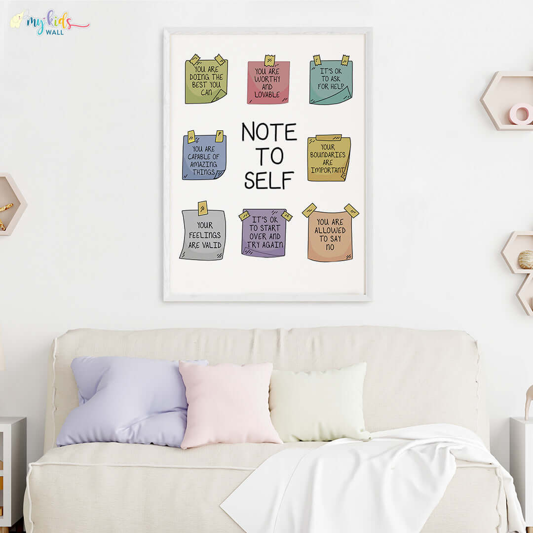 Notes to Self Wall Art (Big Frame) – My Kids Wall