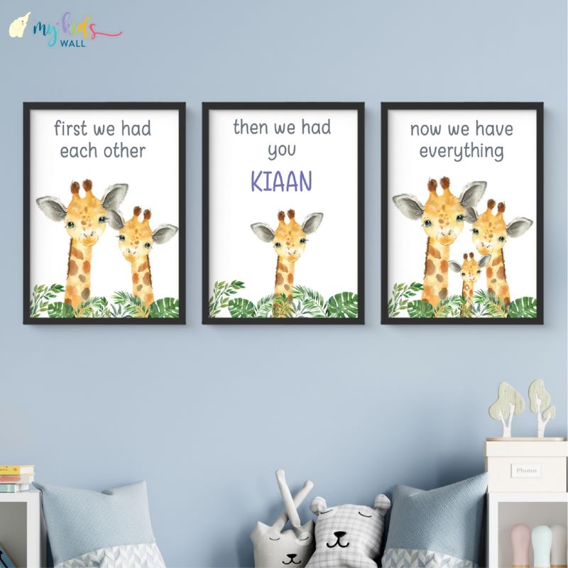 'Now We Have Everything' Personalised Wall Art (Framed Set of 3) – My ...